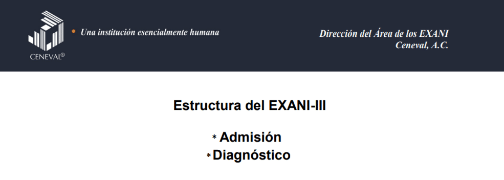 Temario del examen EXANI III CENEVAL 2020 - ExaniiiExaniii